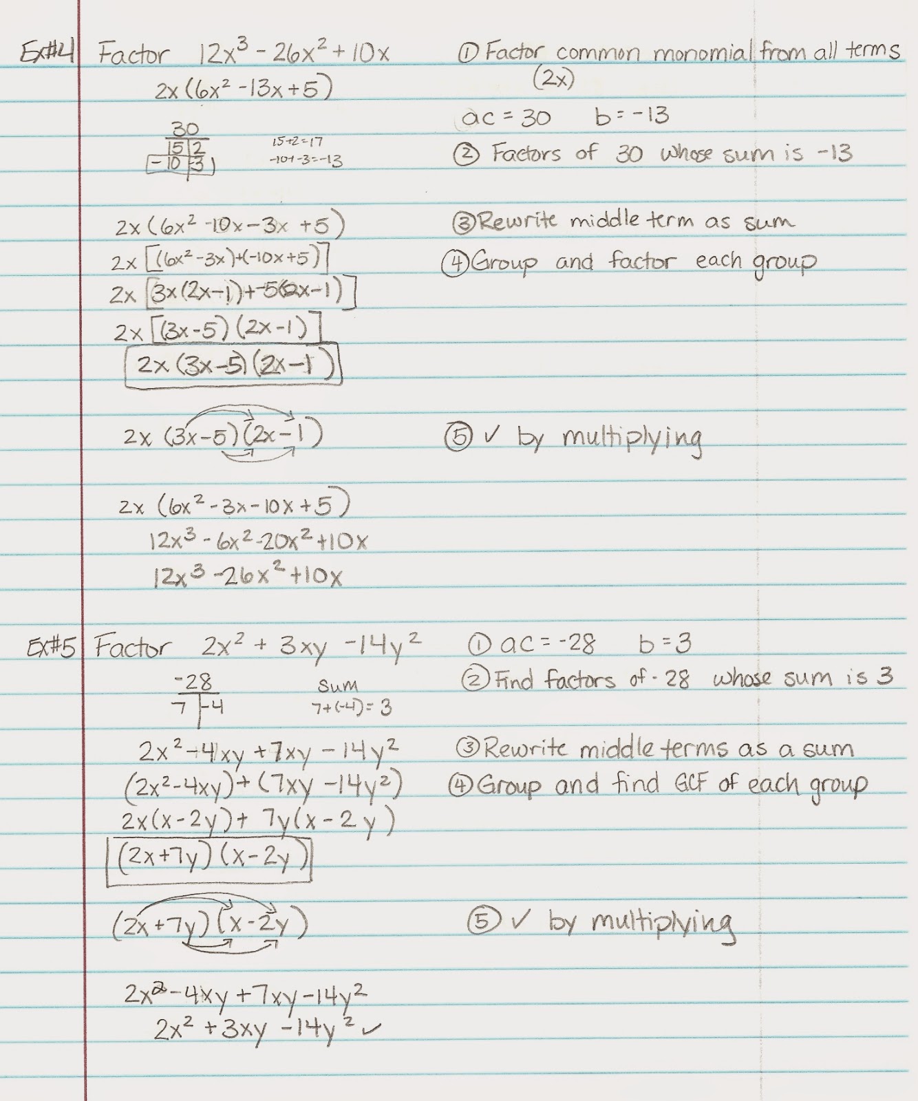 Algebra Alerts (Algebra 1 and 2): Algebra 1: Lesson 10.3 Notes and HW ...