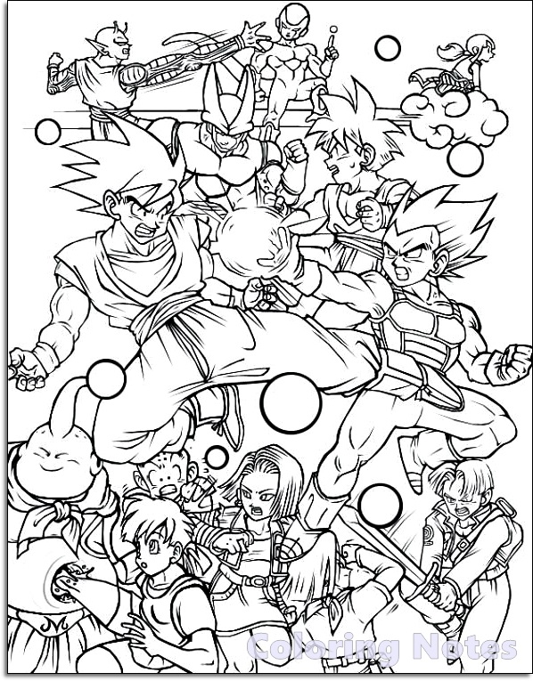 Dbz Androids Coloring Page Coloring Pages