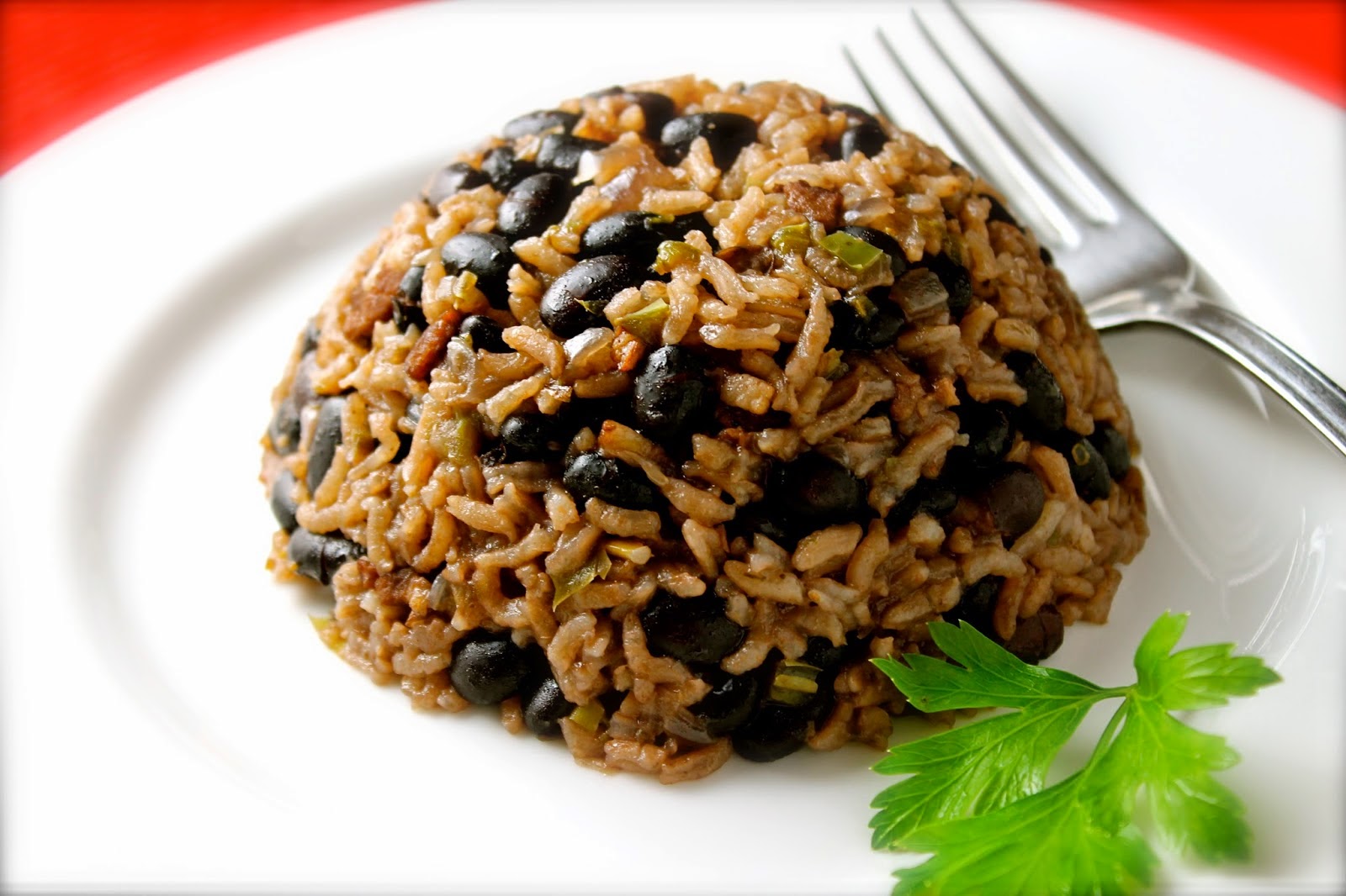 Colibrí: Congri (arroz con fríjoles negros)