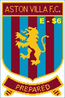 EASY PATTERNS: Aston Villa FC cross-stitch pattern