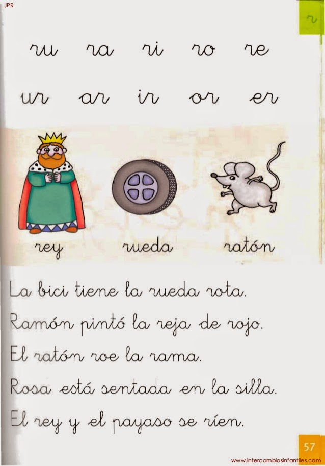 EL MUNDO DE INFANTIL: NOTA INFORMATIVA DEL LIBRO DE LECTURA "R Y RR"