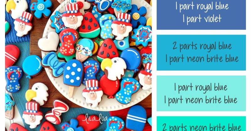 Patriotic Color Palette and Icing Formulas