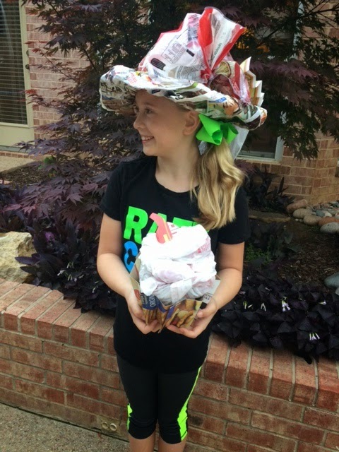 Crafty Texas Girls: Recycled Fashion- Earth Day Hats & Dresses
