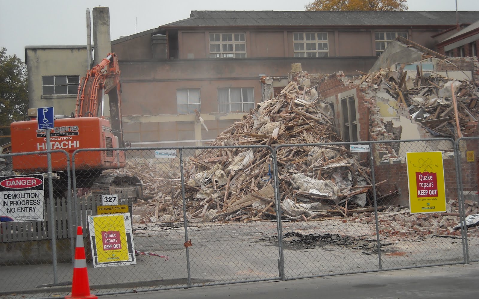 Woza Wanderer: Killer Quake. Cranmer Centre Demolition, Christchurch CBD