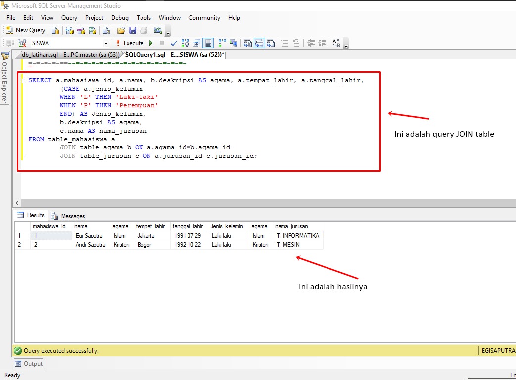 Tutorial Join Table pada SQL SERVER ~ IT GAPTEK