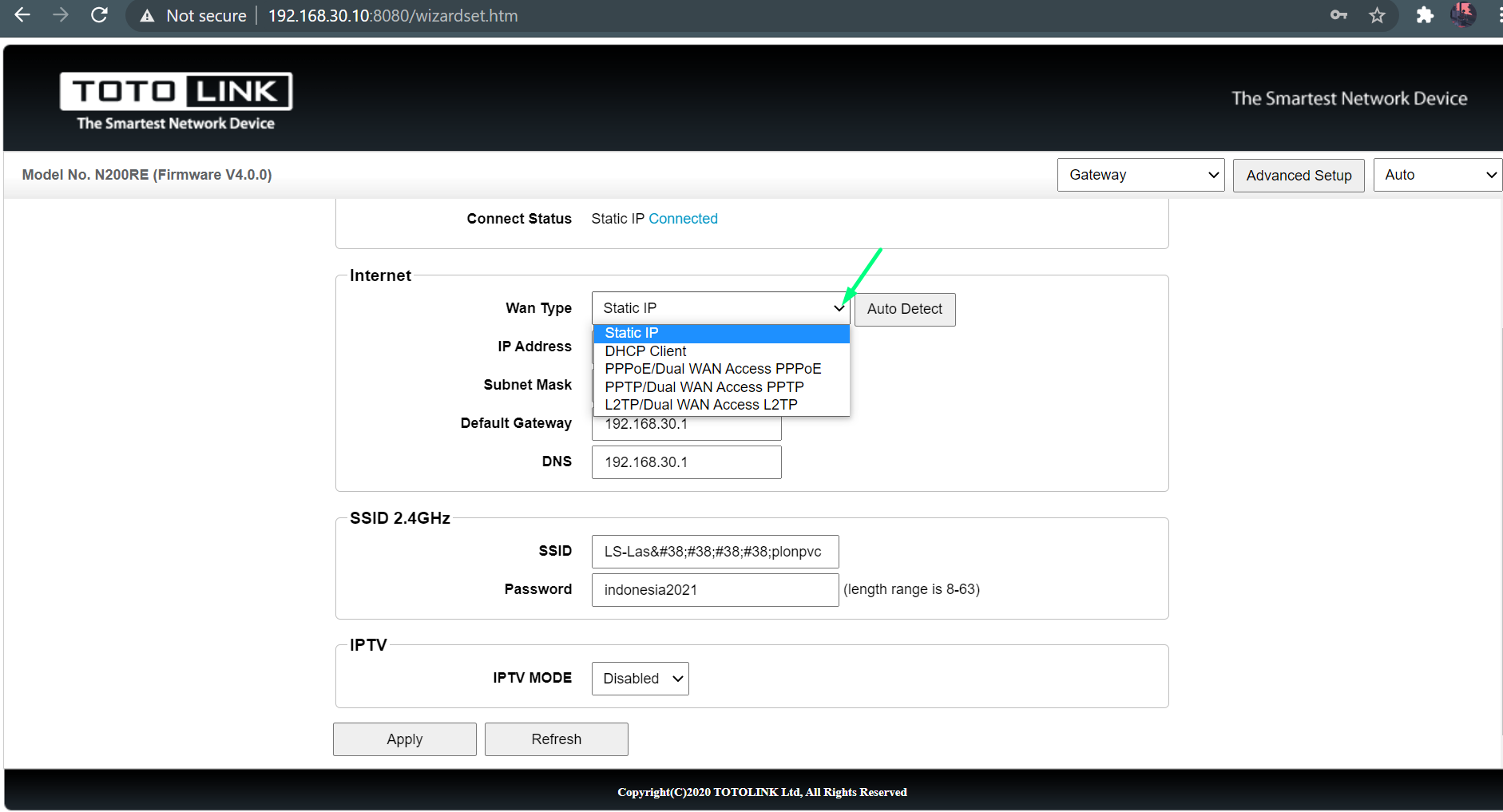 Cara Setting Wan Static Ip Pada Router Totolink N200re