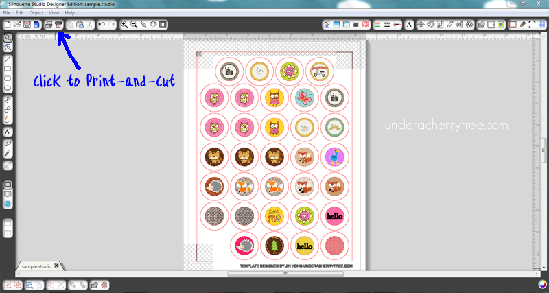 Under A Cherry Tree: Jin's FREE Button Template for 1" Button Machine ...