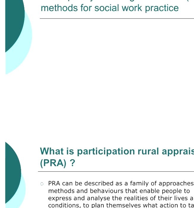Participatory Rural Appraisal - Participatory Learning And Action