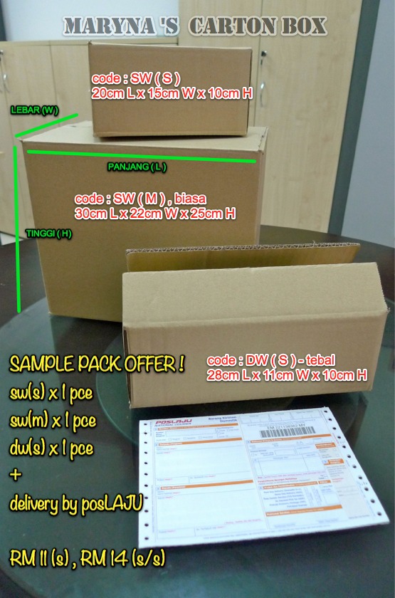 packing stuff: CARTON BOX - SAMPLE PACKAGE