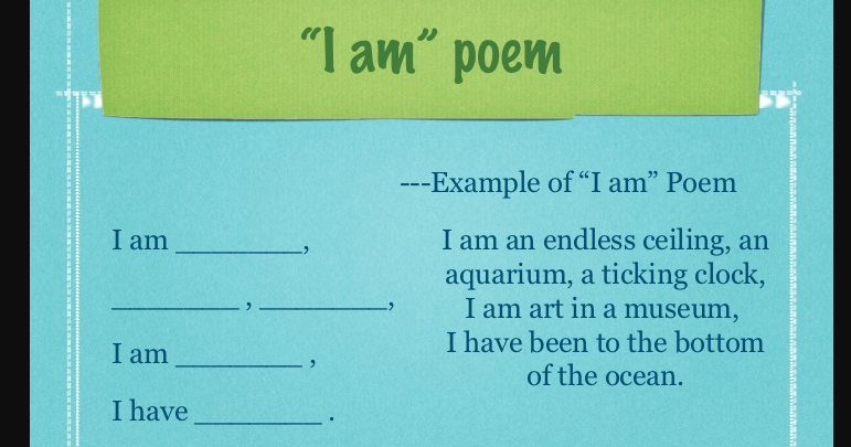 Writing: Metaphor poem ... I am