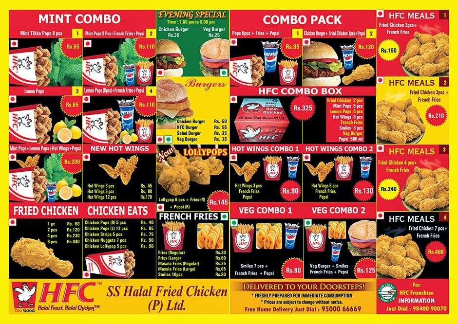 Menu Card Online: SS Hyderabad Biriyani