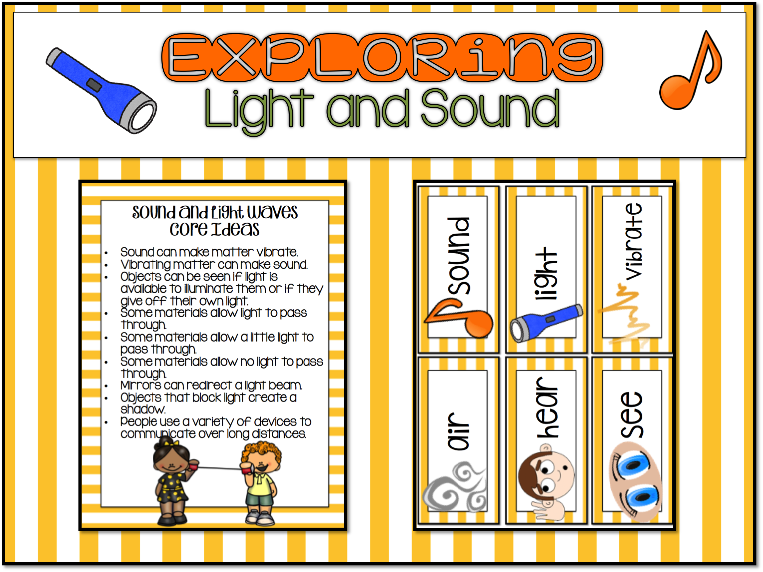 1st Grade Hip Hip Hooray!: NGSS Light and Sound Waves