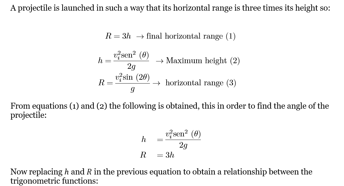 13. A projectile is fired in such a way that its horizontal range is equal to three times its ...
