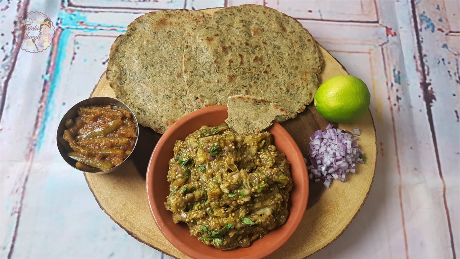 Flatbread Recipe Vegan: Methi-Masala Bhakri - Aaichi Savali