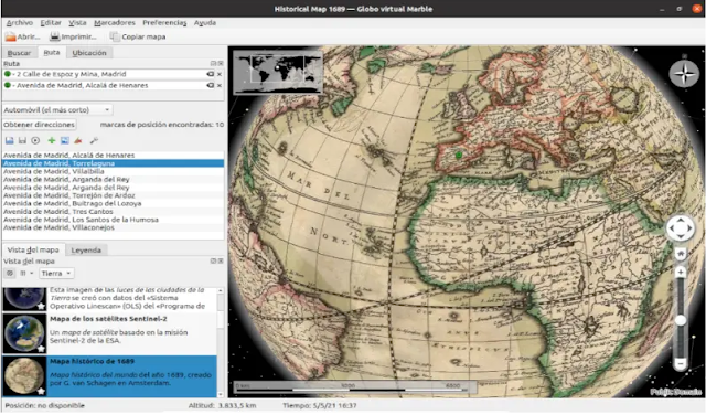 Marble, an open source world map and atlas software