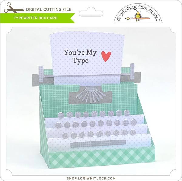 Doodlebug Design Inc Blog: TYPEWRITER BOX CARD | with Kathy