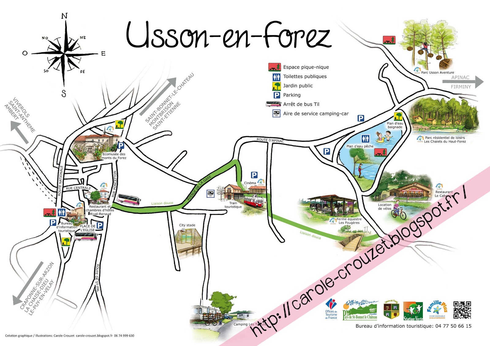 PLANS POUR LES VILLES DE SAINT-BONNET-LE-CHATEAU ET USSON-EN-FOREZ