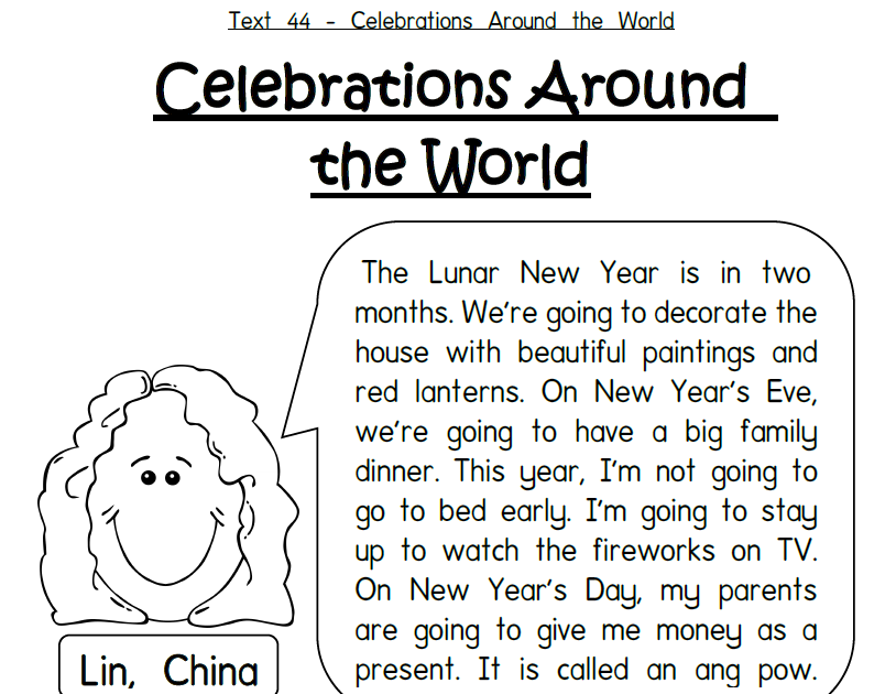 Passionate Teacher Tools: Text 44 - Celebrations Around the World