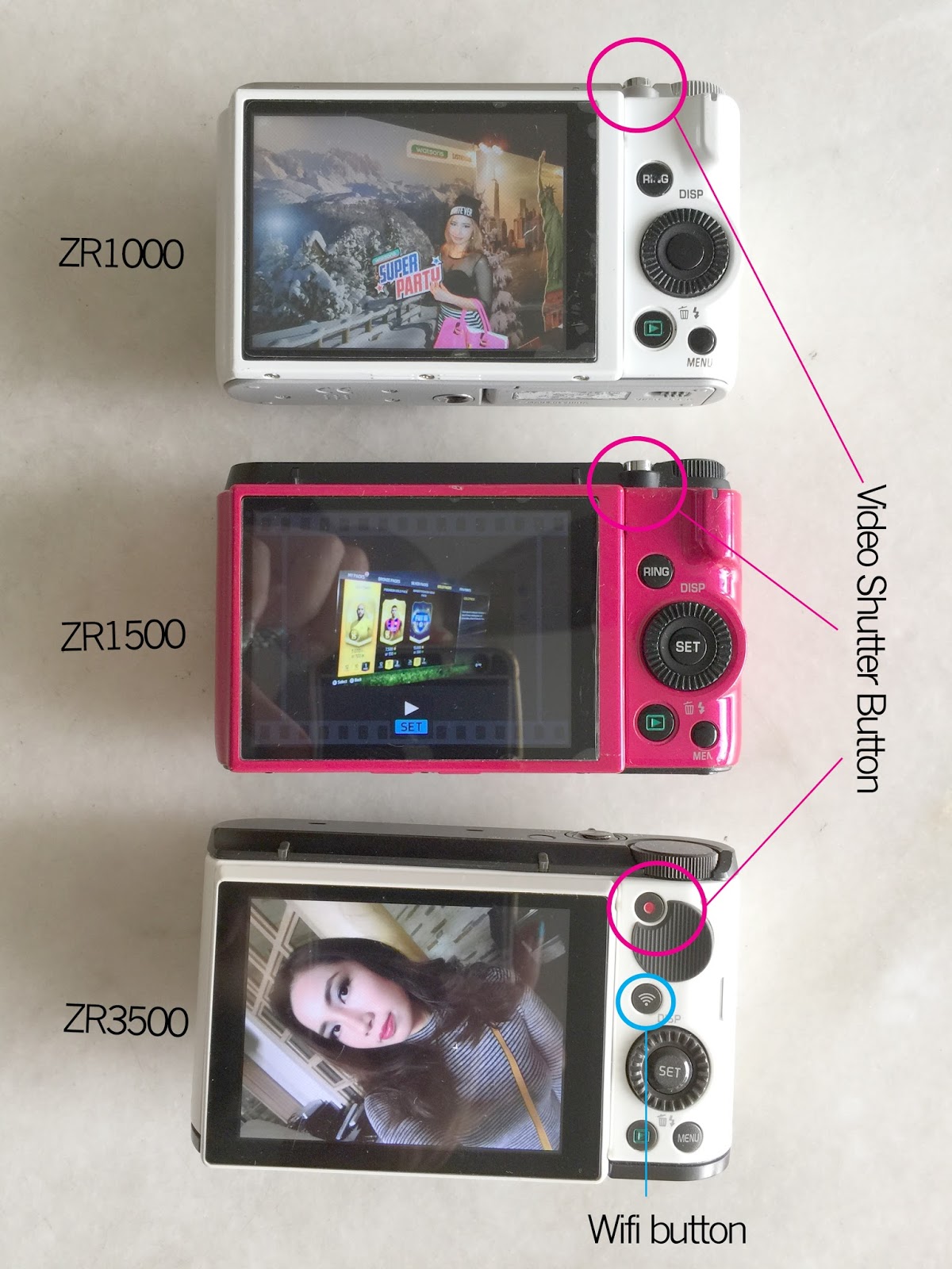 Selfie Camera Review: Casio Exilim ZR3500 (vs ZR1000 / ZR1500) - Grace ...