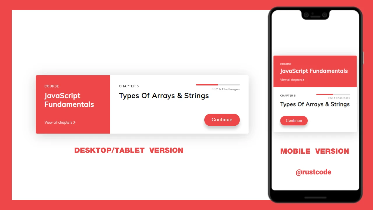 Course Card Design | Rustcode | RUSTCODE