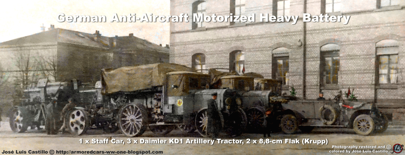 Armored Cars in the WWI: German 8,8-cm Anti-Aircraft (Flak) Motorized ...