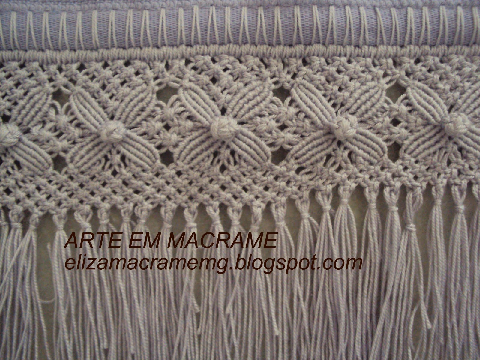 Arte em Macramê e Crochê: Barrado em Macrame