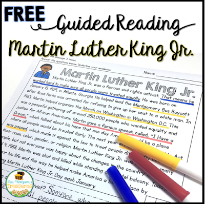 Free Martin Luther King Jr. Guided Reading Passage | Classroom Freebies ...