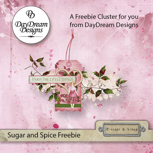E-scape and Scrap: Sugar and Spice Collection freebie
