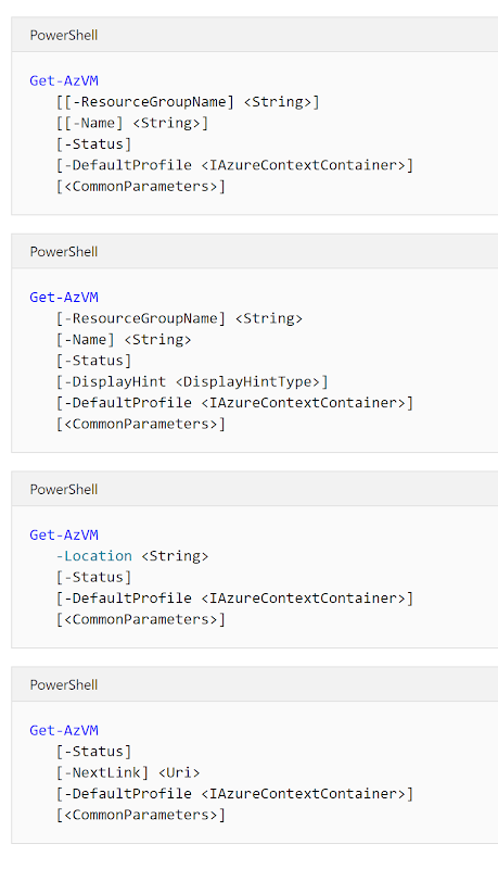 Jan David Narkiewicz (Developer): Azure/PowerShell: Cmdlet Parameter and Result Complexity (Get ...