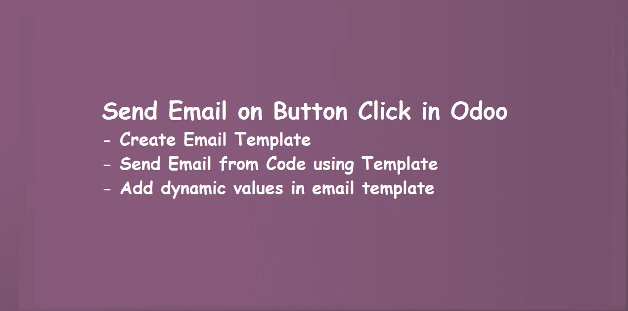 On Button Click Send Email From Code using Template