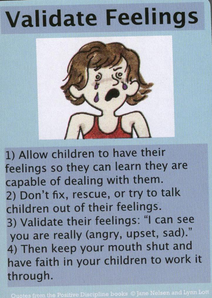 Mind the Children: Weeks 9 & 10: Validate Feelings and Positive Time-Out