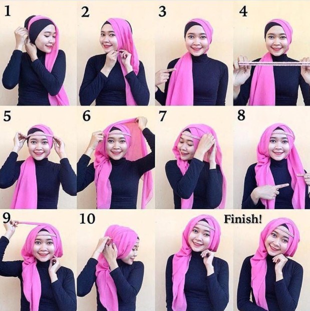 Tutorial Hijab Modern Segi Panjang Kreasi Terbaru 2015 | ARTIKEL, TIPS ...