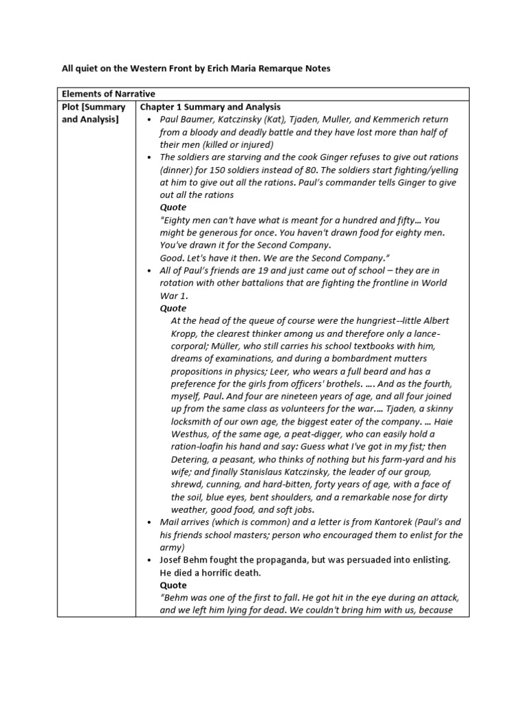 essay examples: All Quiet On The Western Front Essay