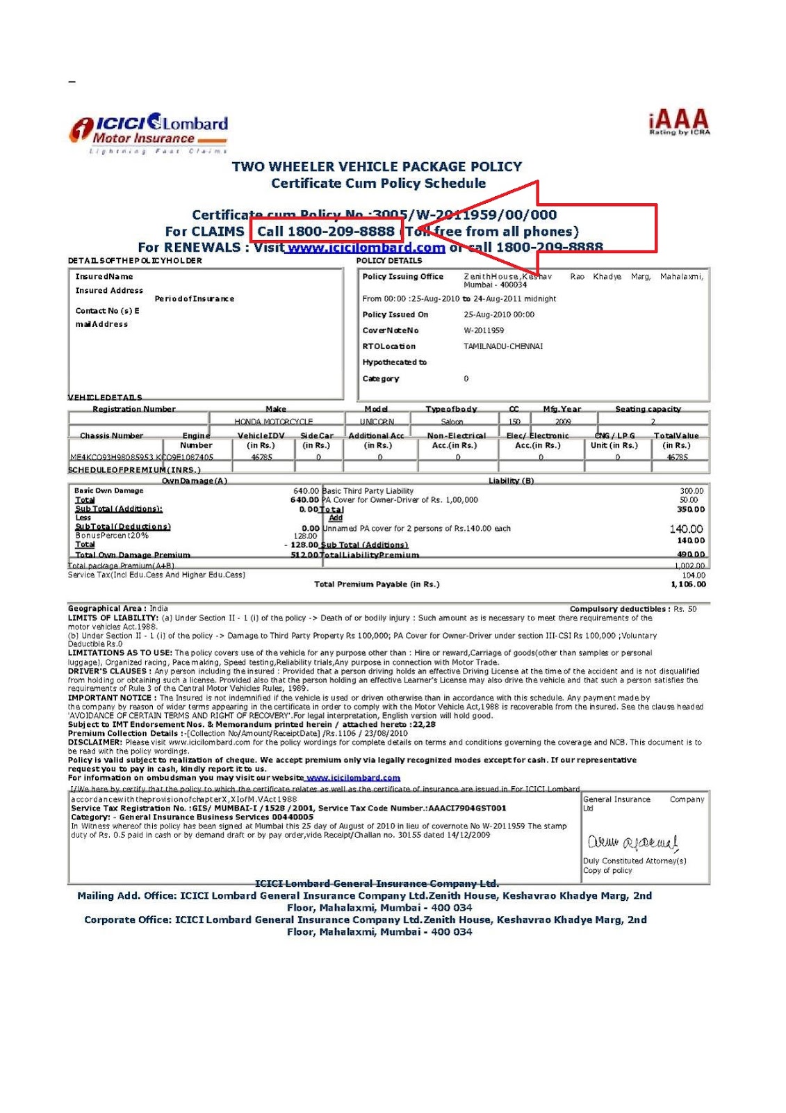 Bike Insurance | Without Accident Two Wheeler Insurance Claiming ...