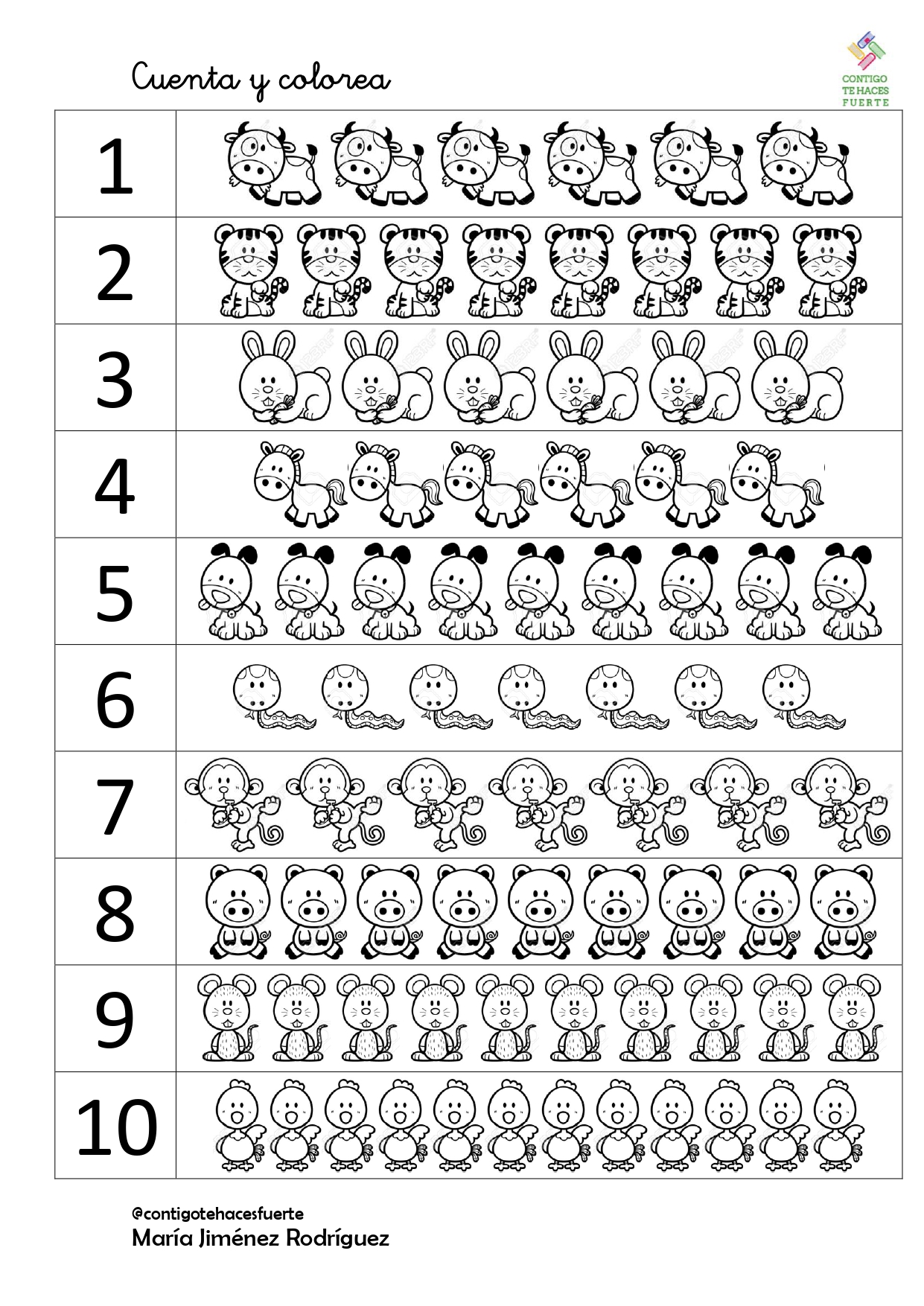 ¡CUENTA Y COLOREA!