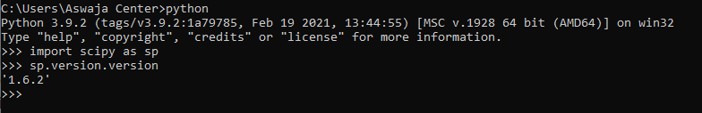 Instalasi NumPy, SciPy, Matplotlib dan sklearn di Windows - Abd Umar ... Instalasi NumPy, SciPy, Matplotlib dan sklearn di Windows - Abd Umar ...