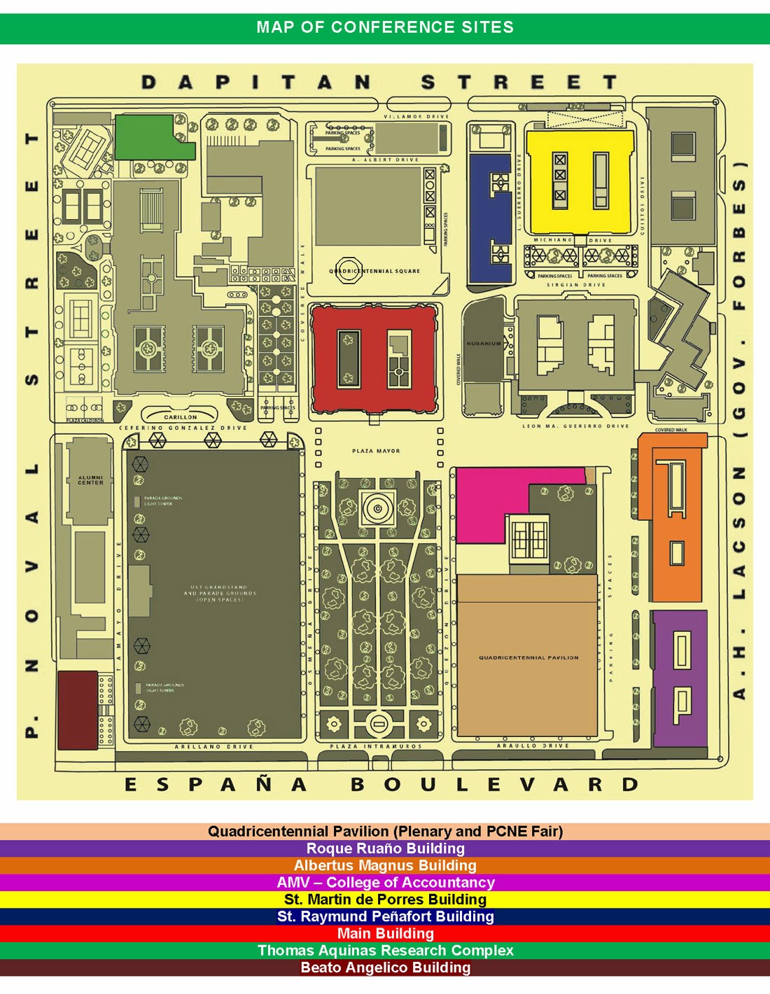 Philippine Conference on New Evangelization: Map of the University of ...