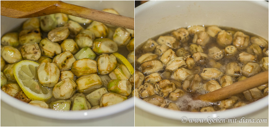 Green walnut jam - Cooking with Diana