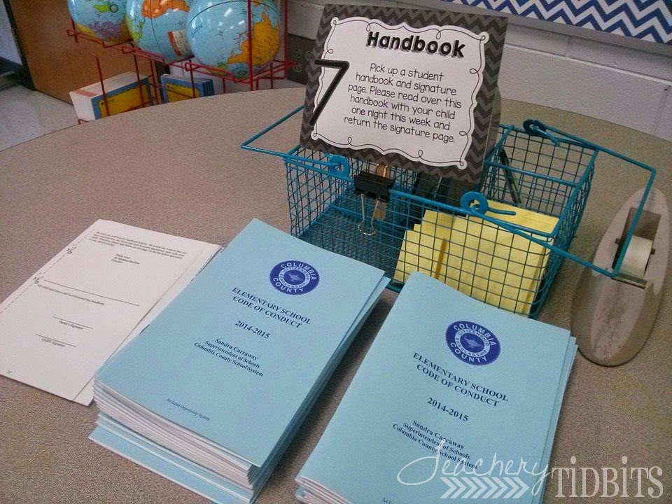 Teachery Tidbits: Take a Peek at My Open House {freebies!}