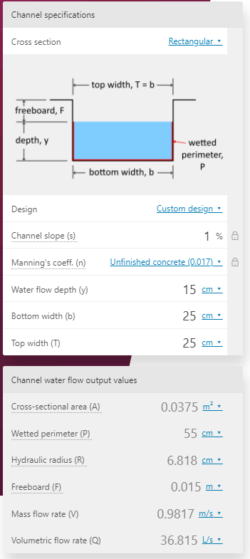 damir-filip: Open Channel Flow Calculator