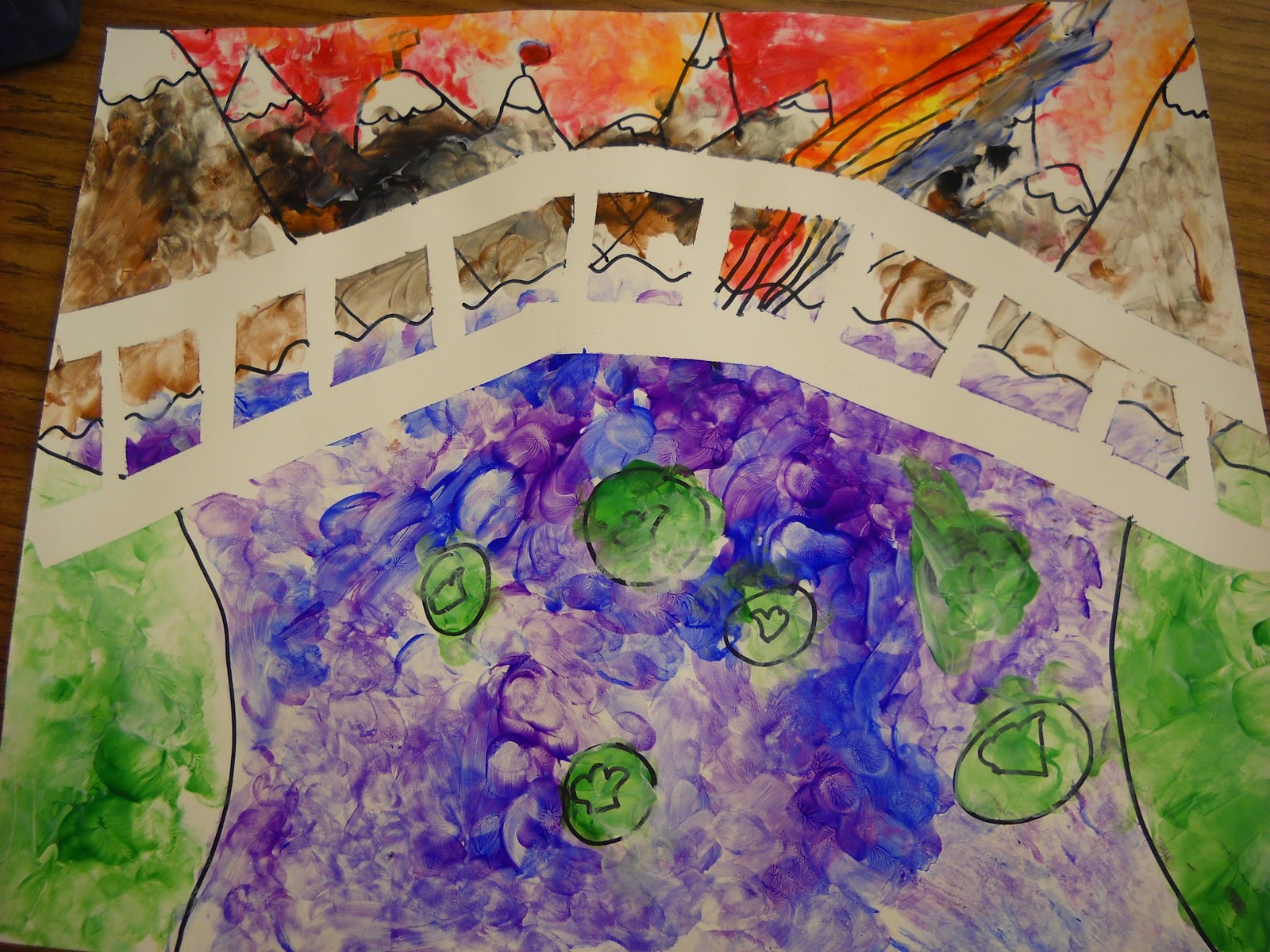 PPPS Elementary Art Rooms: Impressionist Fingerpainting with Bridge 2nd ...