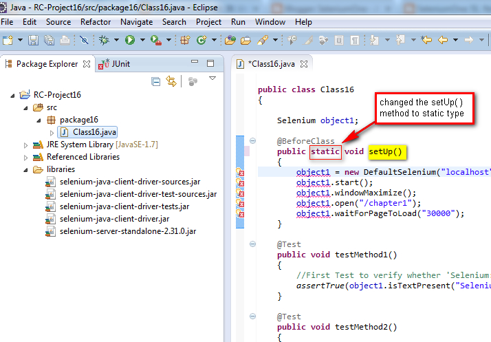 SeleniumOne (QAFox.com): 53. Using @BeforeClass and @AfterClass JUnit ...