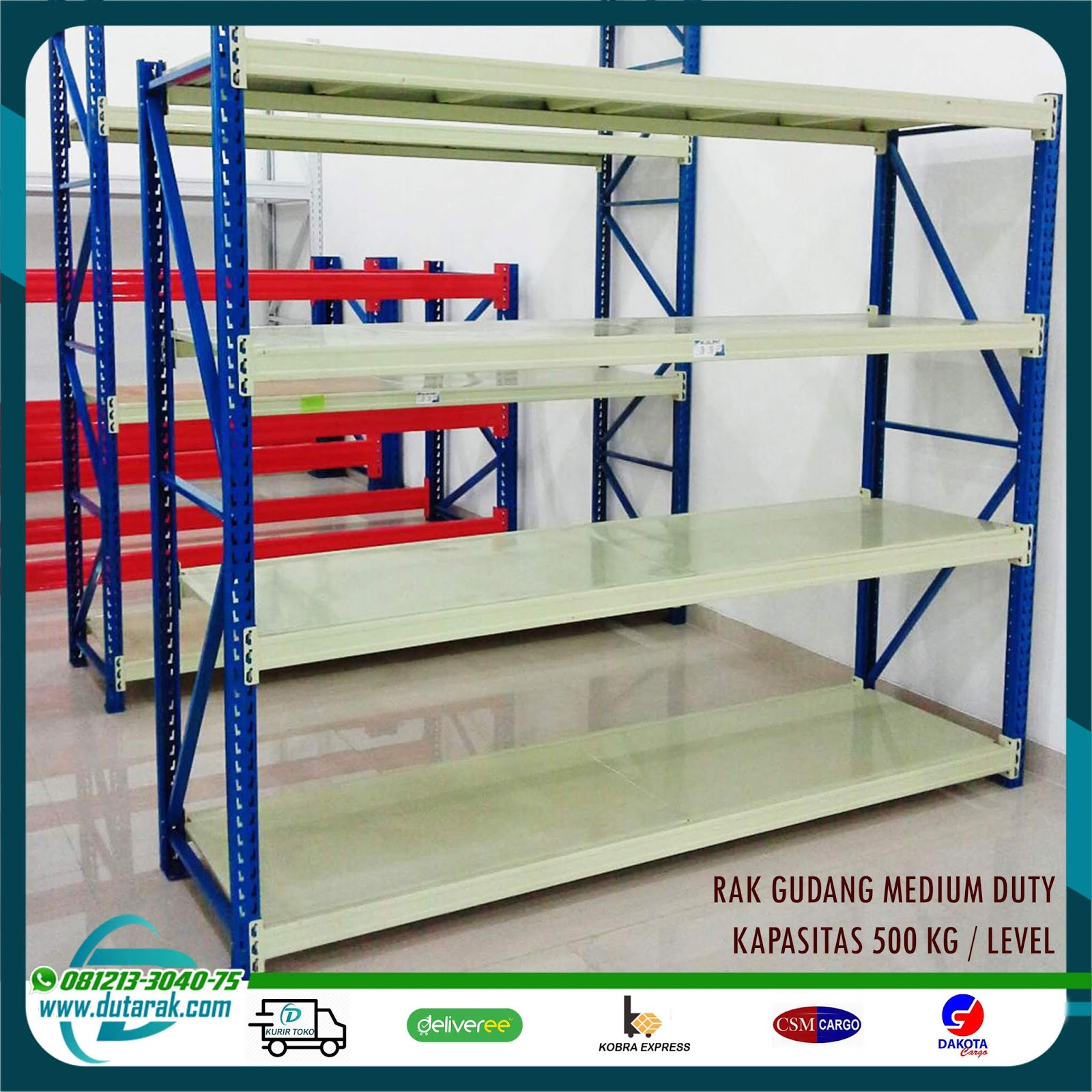Rak Gudang Medium Duty Kap. 500 Kg ~ DUTA RAKINDO