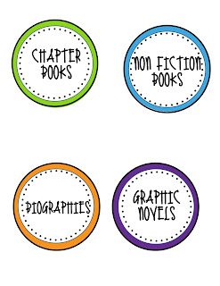 Chasing Checkereds With Cannon: Neon Book Bin Labels