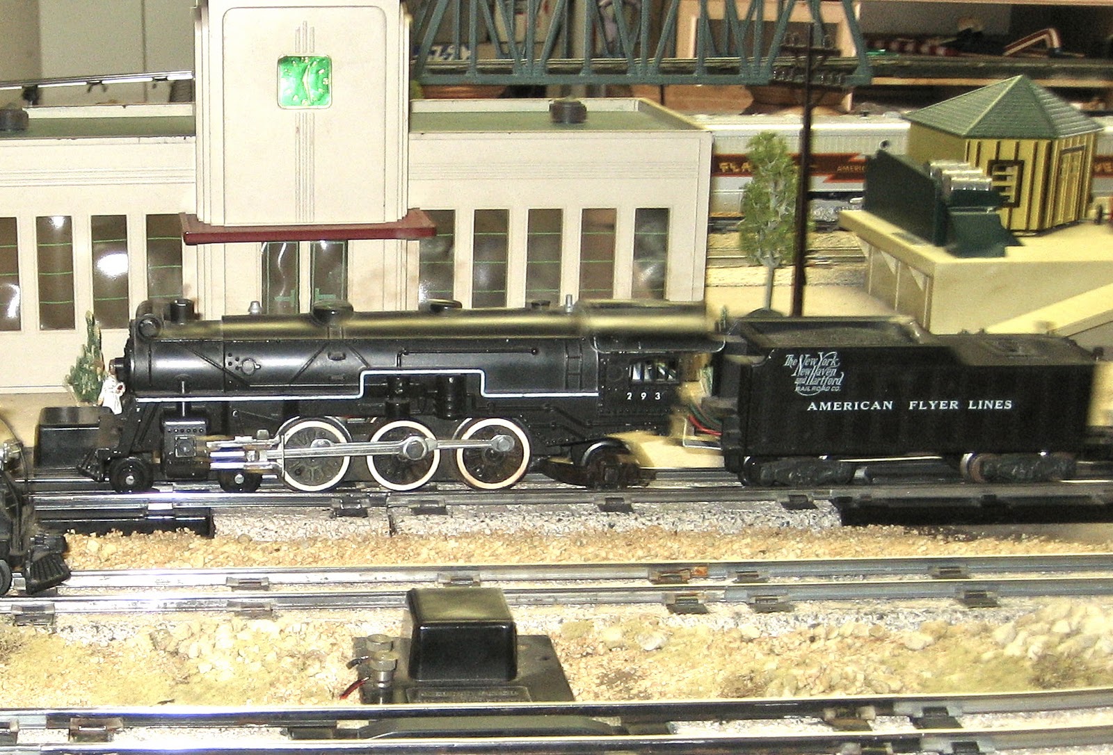 American Flyer Cabinet-top Train Layout