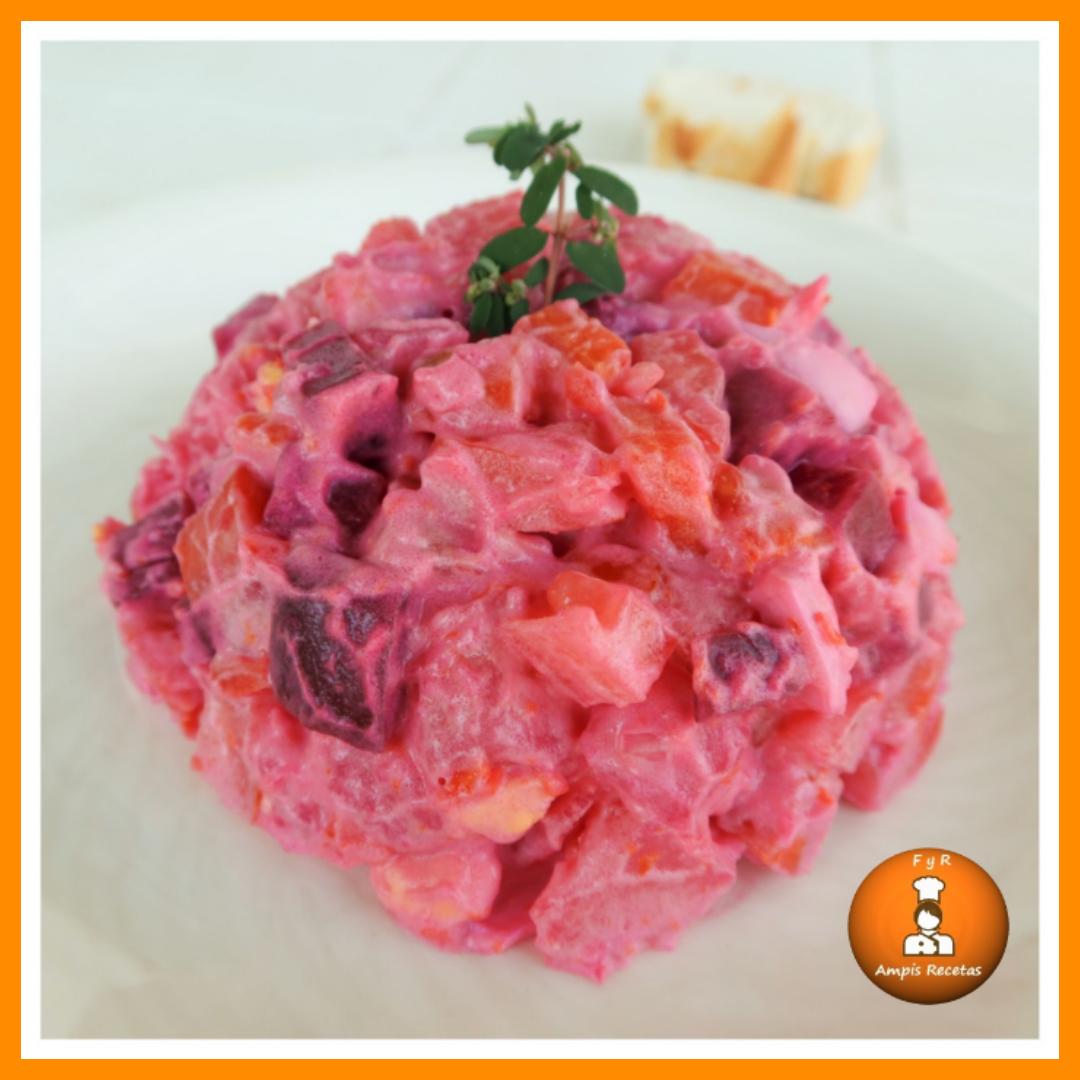 Ensalada De Remolacha Y Patatas ~ Fácil Y Rico Ampis Recetas