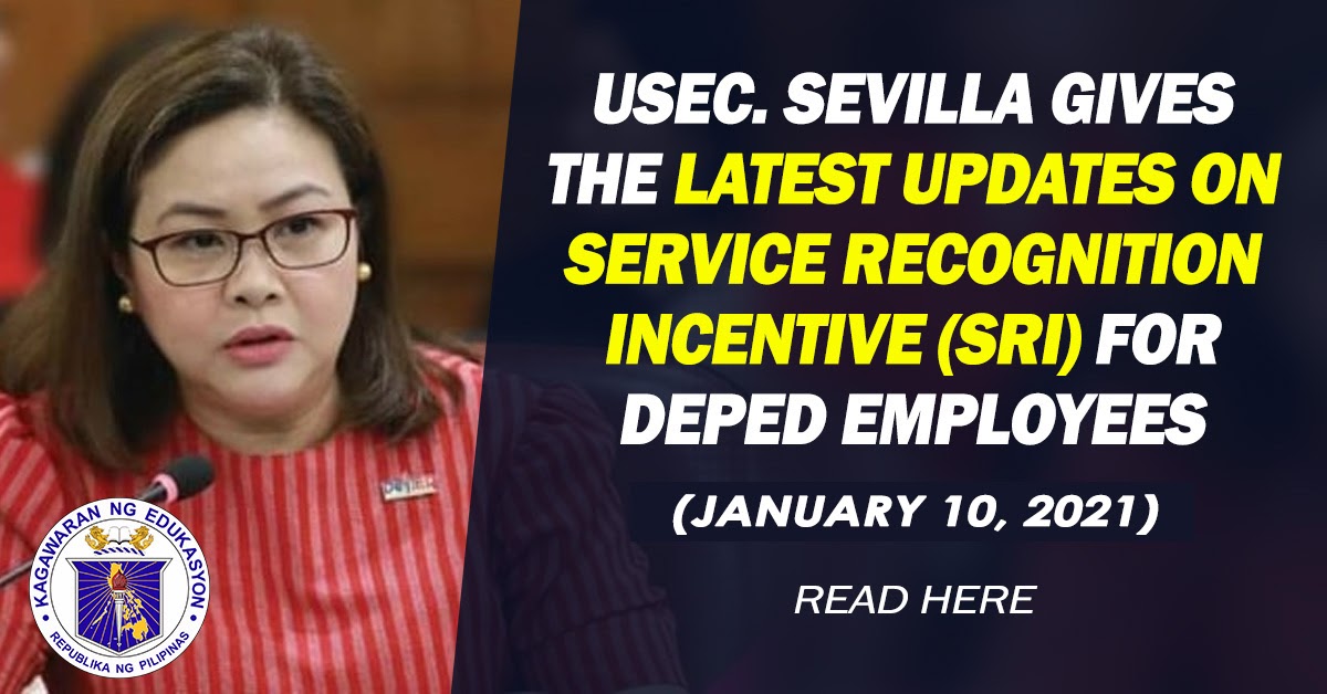 Usec. Sevilla gives updates on SRI for DepEd employees (January 10 ...