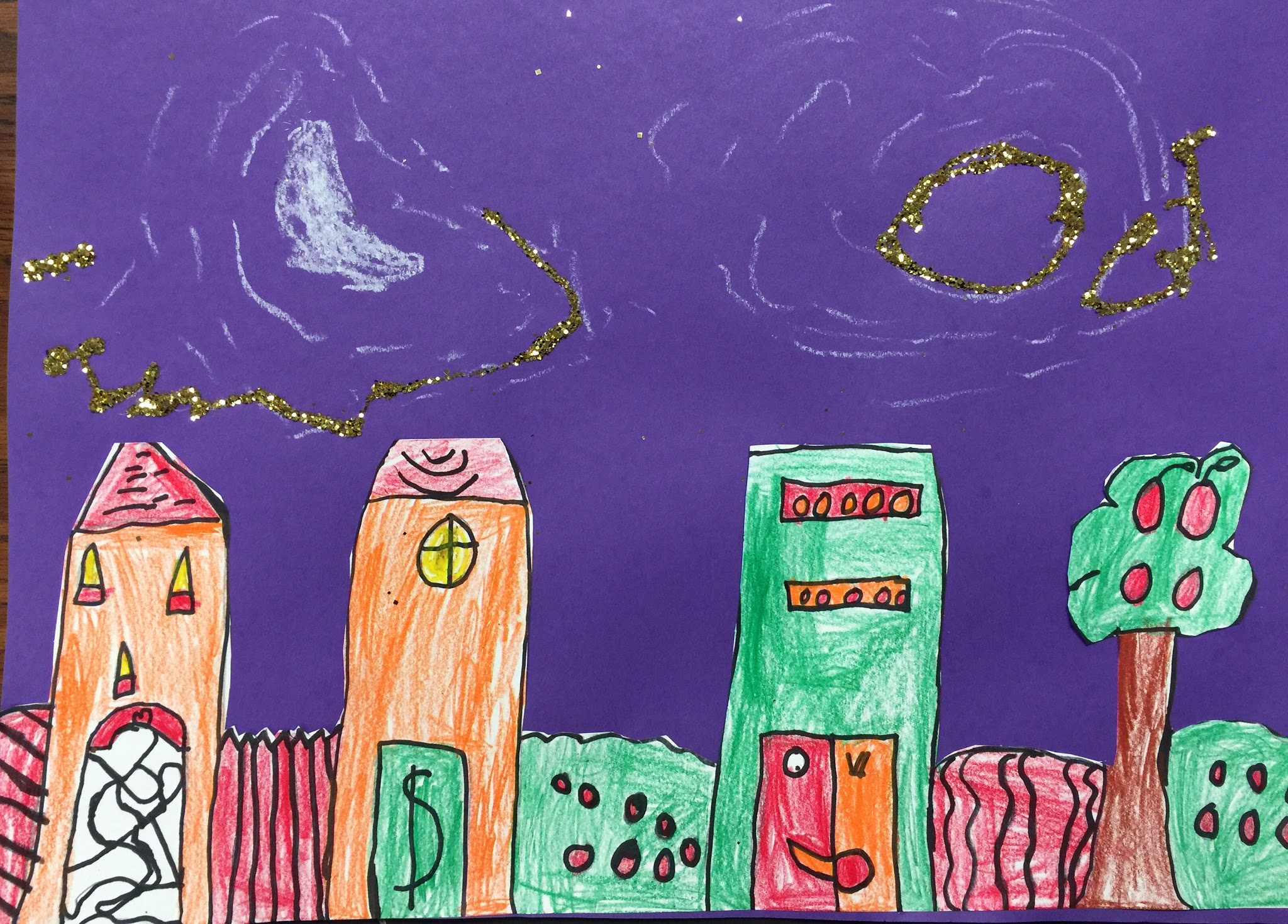Mrs. Harris' art room: Starry Night 1st grade collage