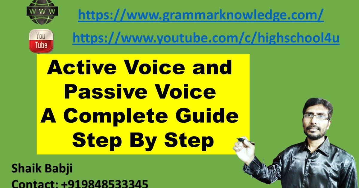 Active Voice and Passive Voice A Complete Guide Step By Step - Learn ...