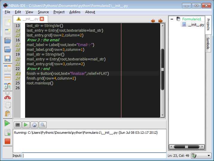 Tareas: Graficación: MODULO TKINTER